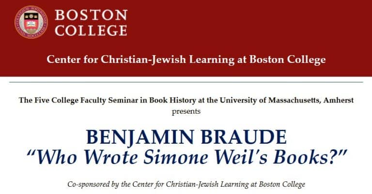 Who wrote Simone Weil's Books? - Rossing Center for Education and Dialogue